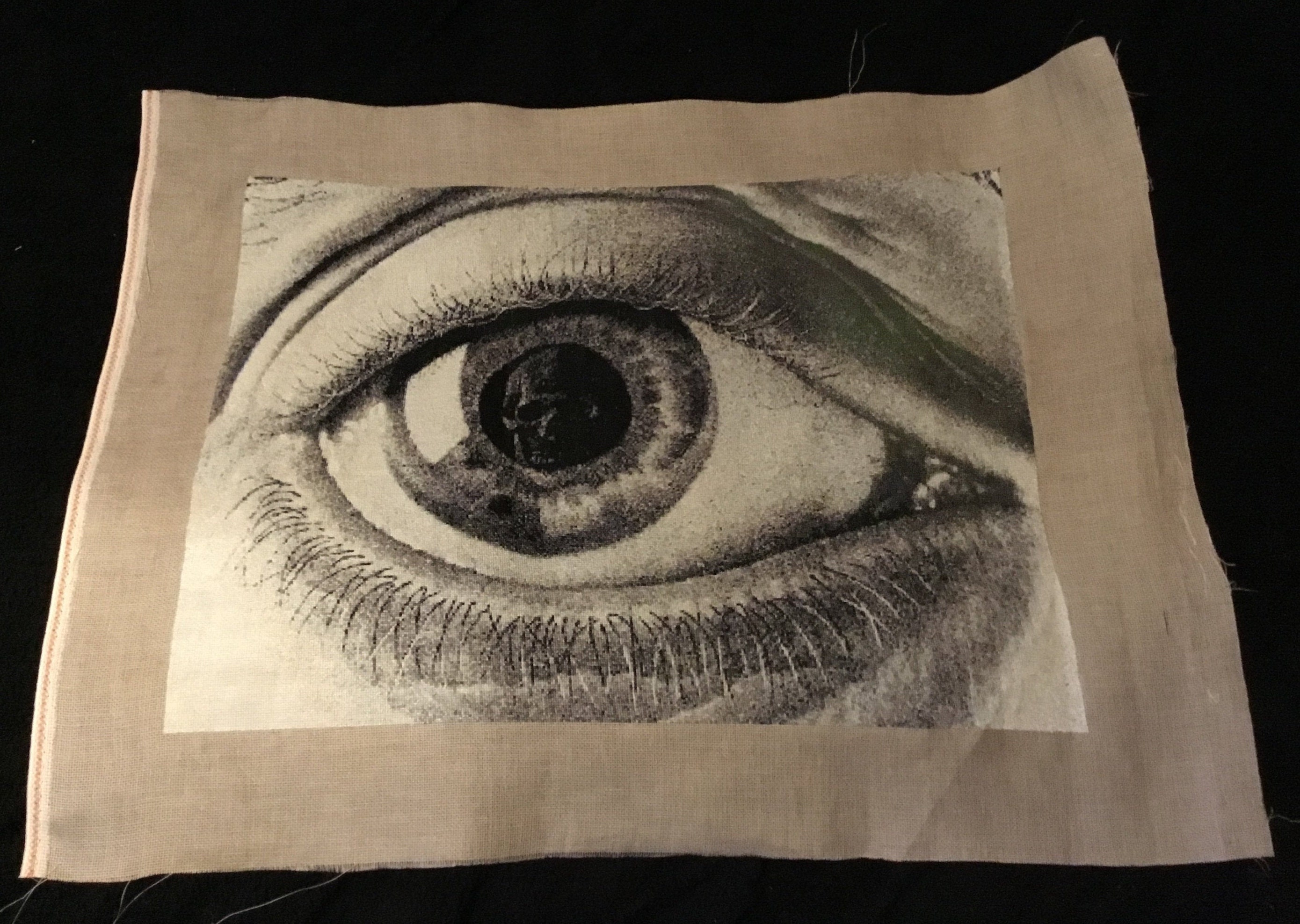 M.C. Escher 'eye' Cross Stitch Art – Gothic Optical Illusion, Unframed ...