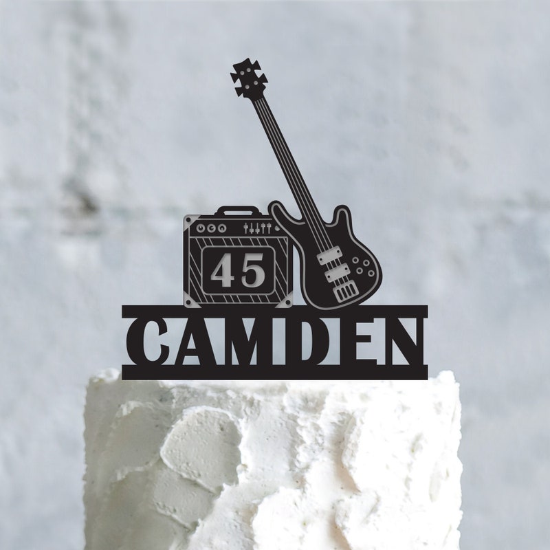 Guitar Cake Topper - Etsy