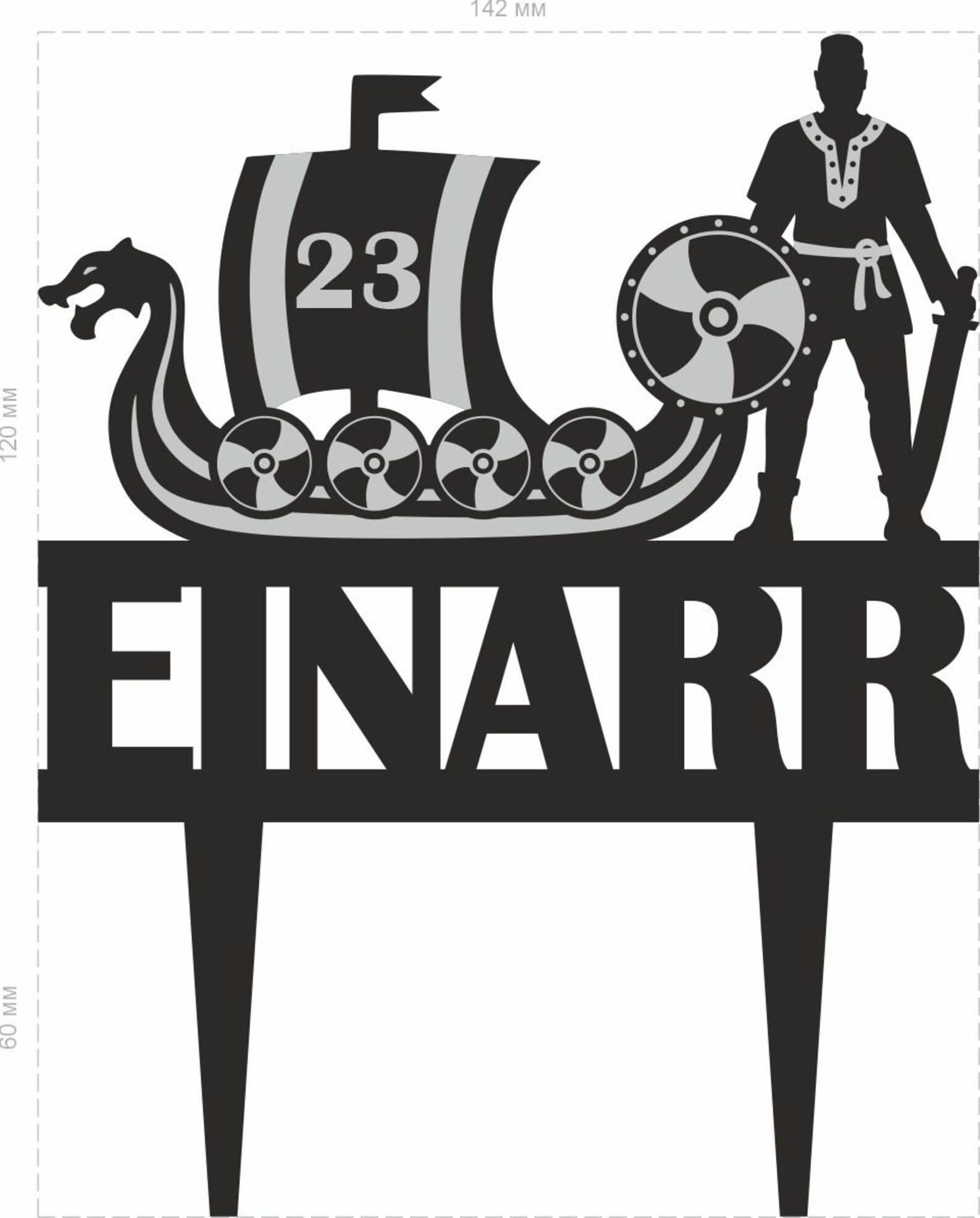 Viking Cake Topper Birthday,barbarian Boy Birthday Cake Topper,pagan ...