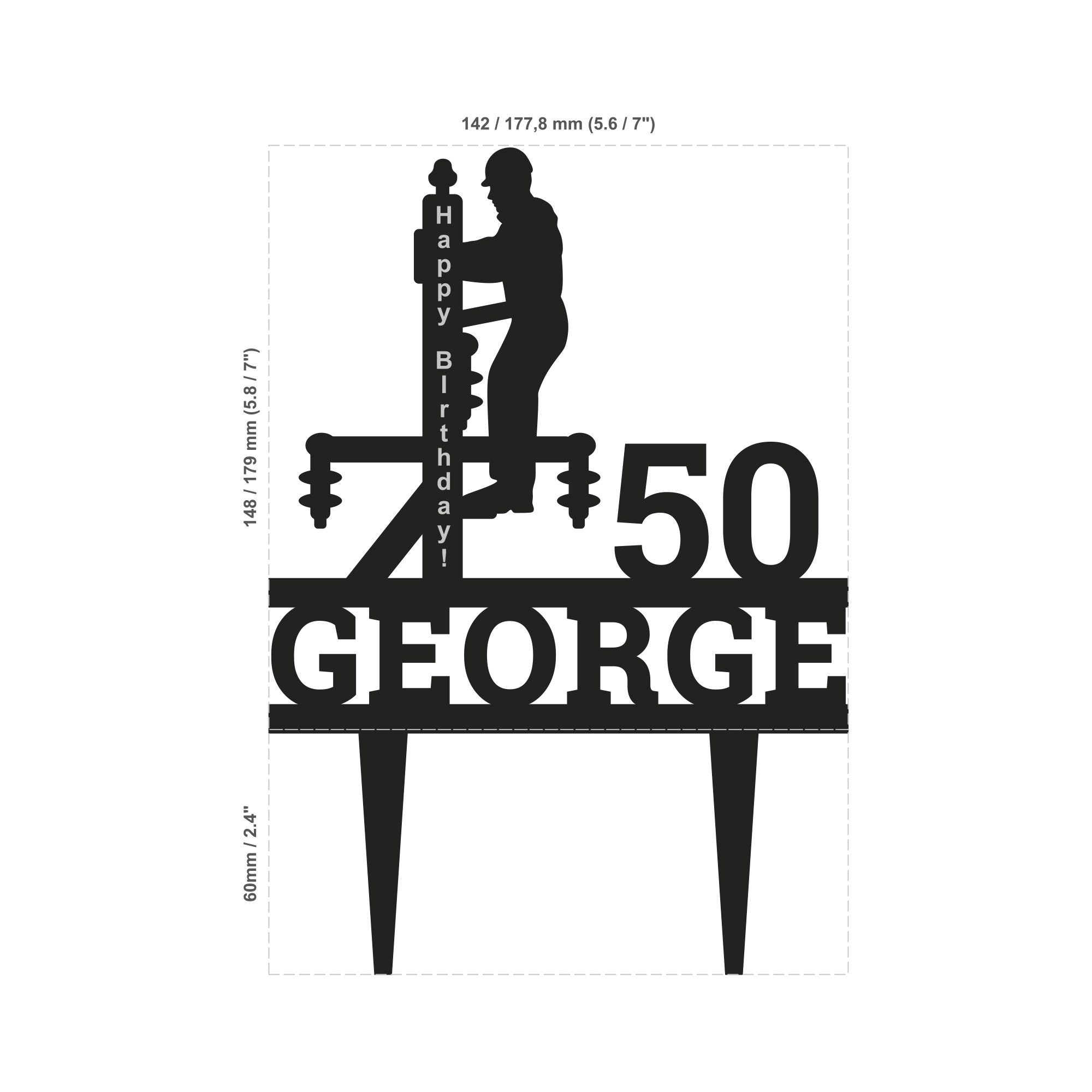 Electrician Lineman Birthday Cake Topper Personalizedpower | Etsy