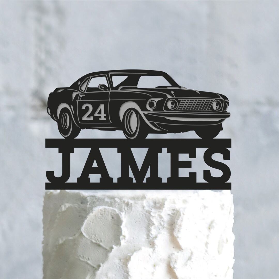 Classic Car Birthday Cake Topper,muscle Car Birthday Topper,auto ...