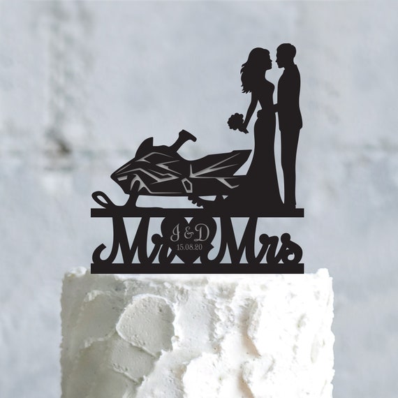 Custom Snow Mobile Personalized Wedding Snowmobile Cake Topper - Etsy