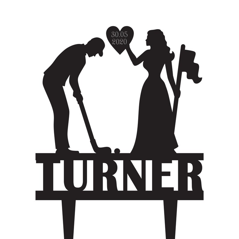 Custom Wedding Golf Theme Personalized Love Golf Bride and | Etsy