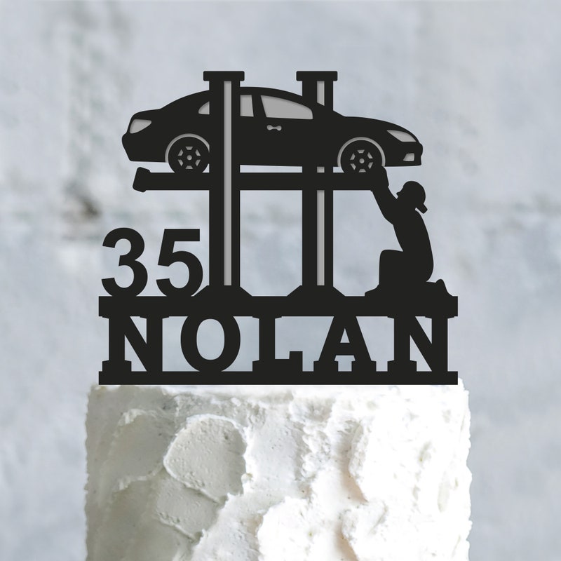 Auto Mechanic Cake Topper - Etsy