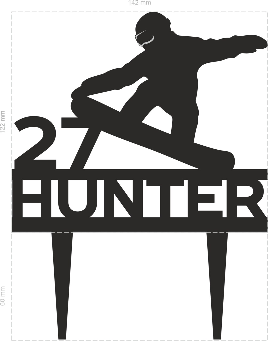 Snowboard Cake Topper Personalizedsnowboard Birthday Cake | Etsy