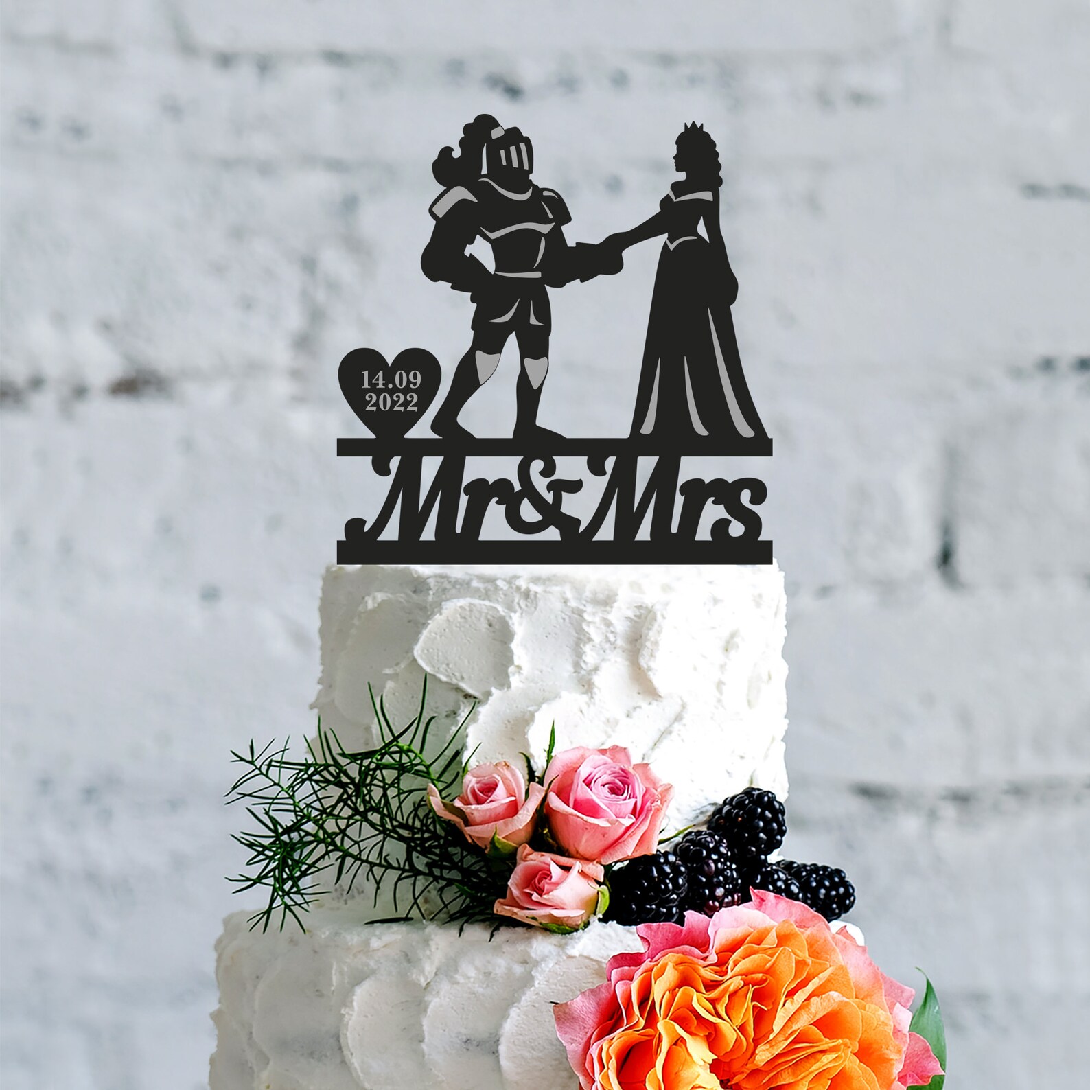 Princess and Knight Wedding Cake TopperPrincess Wedding Cake | Etsy