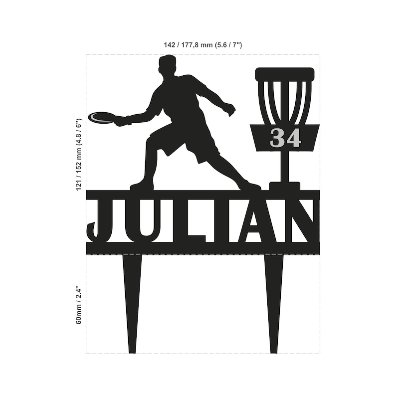 Custom Frisbee Golf Cake Topper,disc Golf Cake Topper Birthday,frisbee ...