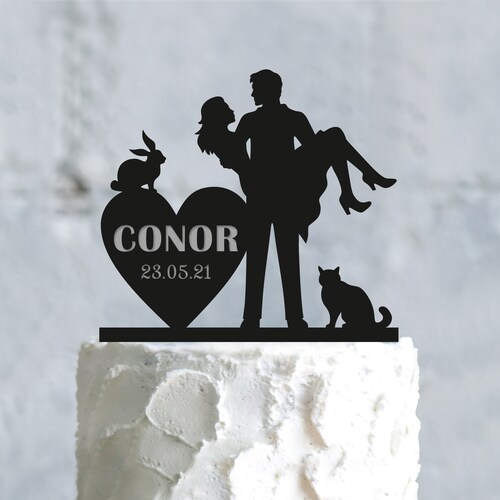 Personalised Meeple Bride and Groom Wedding Cake Topper - Etsy