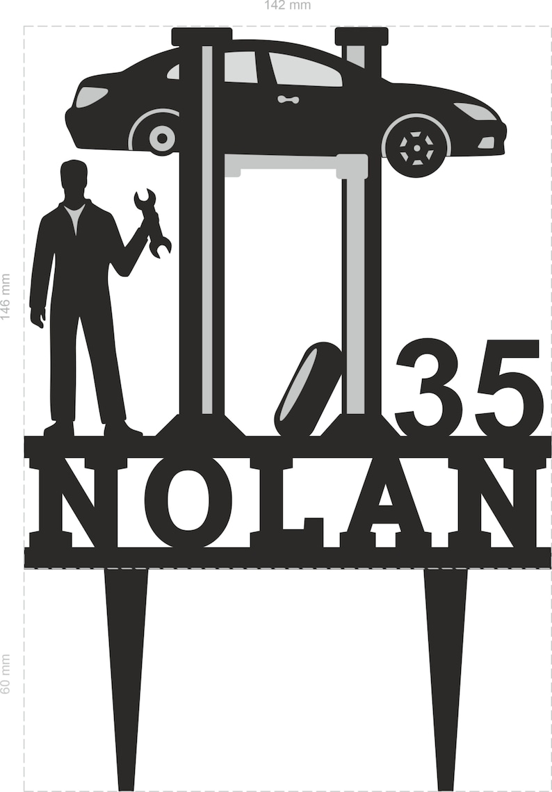 Custom Mechanic Birthday Cake Topperauto Mechanic Gift Topper - Etsy