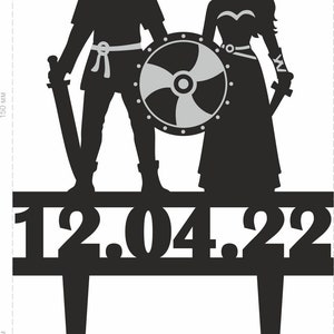 Viking Wedding Cake Topper,viking Barbarian Wedding Funny Cake Topper ...