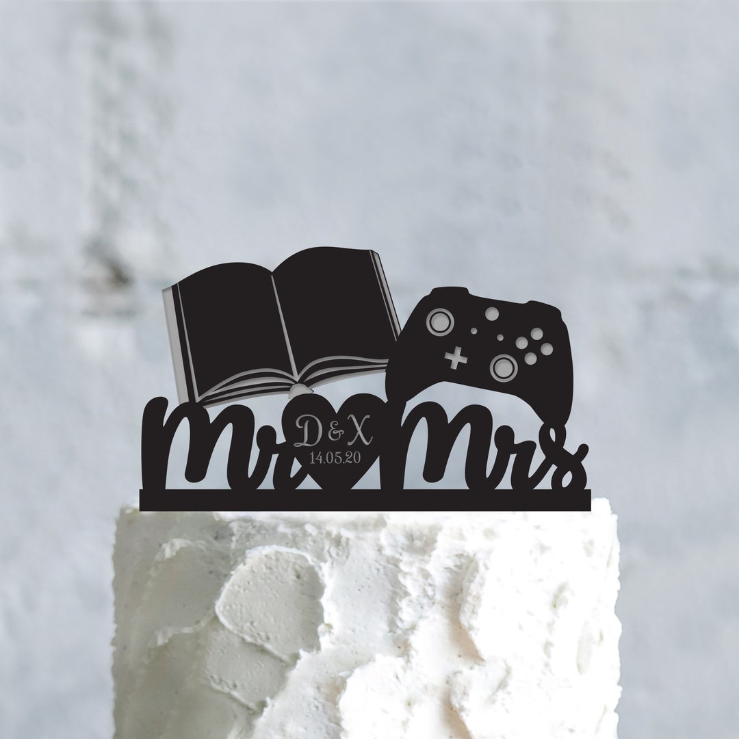 Video Gamer Book Themed Wedding Book Lover Gaming Personalized - Etsy