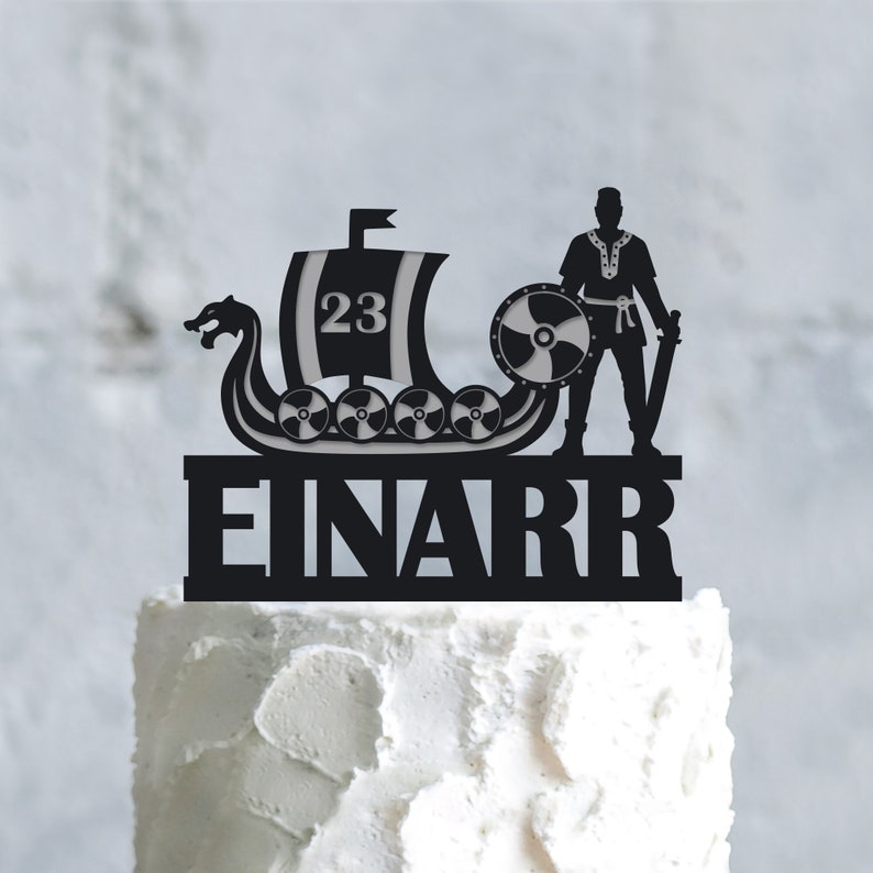 Viking Cake Topper Birthday,barbarian Boy Birthday Cake Topper,pagan ...