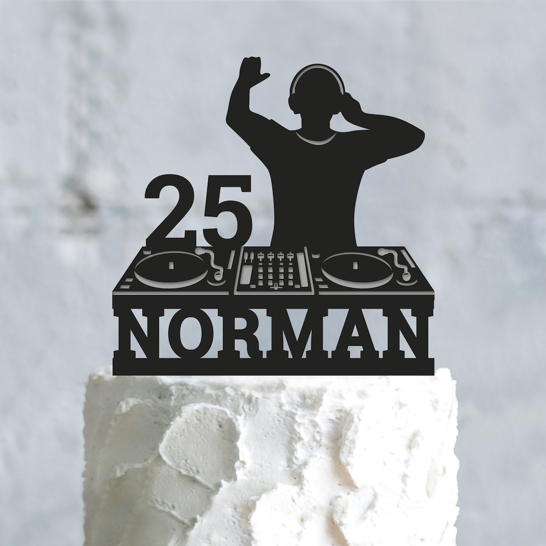 Dj Birthday Cake Topper,dj Theme Birthday Cake Topper,disc Jockey ...