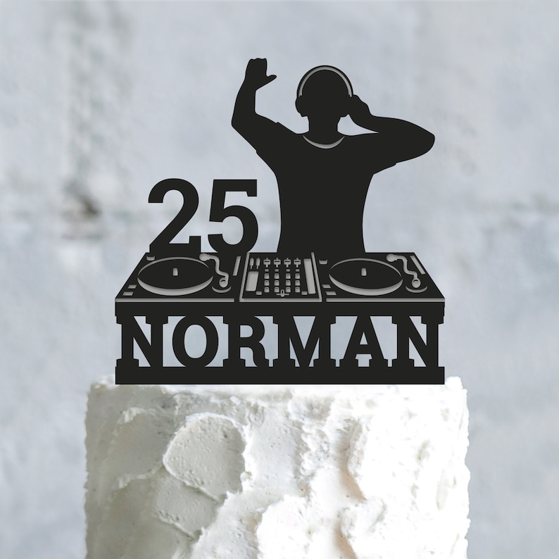 Dj Birthday Cake Topper,dj Theme Birthday Cake Topper,disc Jockey ...