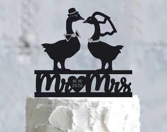 Goose-wedding-cake Topper-bride-groom-farm-animal-funny-unique-barn ...