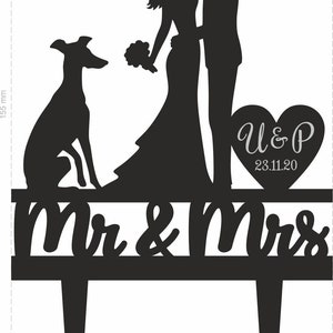Italian Greyhound Bride and Groom Cake Topper With Grey Hound Dog ...