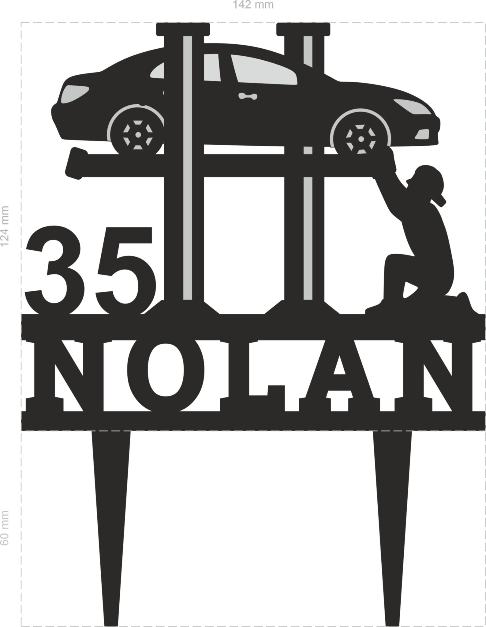 Auto Mechanic Retirement Cake Toppermechanic Birthday Cake - Etsy