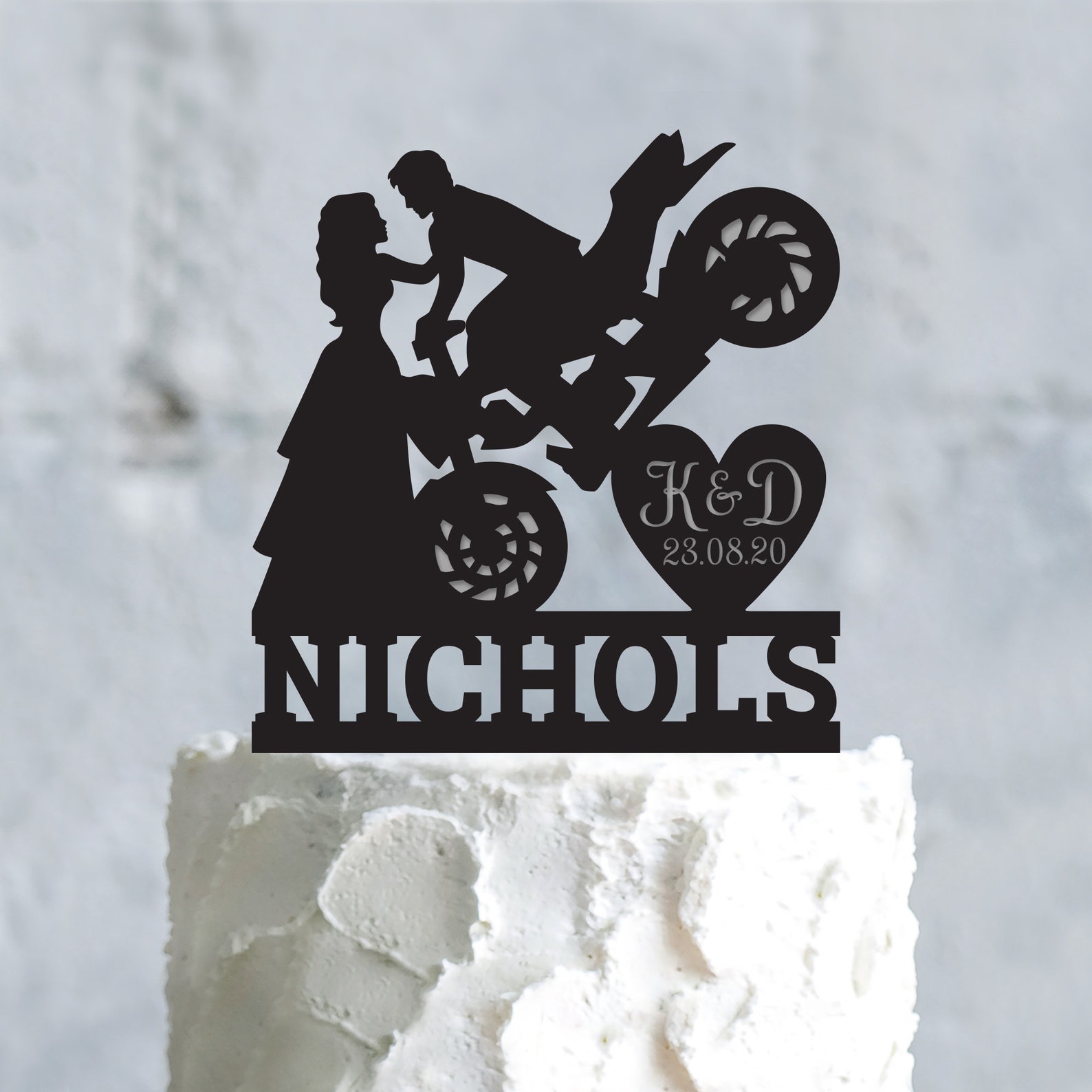 Custom Motorcycle Wedding Personalized Bike Cake - Etsy