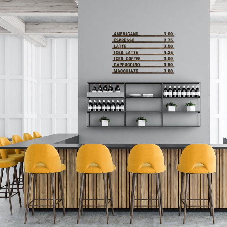 Wall Mounted Menu Rails With Changeable Lettersmenu Display - Etsy