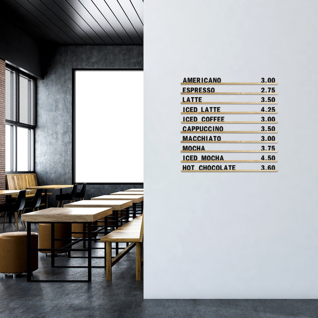 Wall Mounted Menu Rails With Changeable Letters,menu Display Board ...