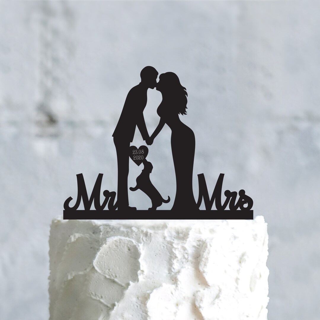 Mr and Mrs Dog Cake Topper With Miniature Dachshund,funny Dachshund ...