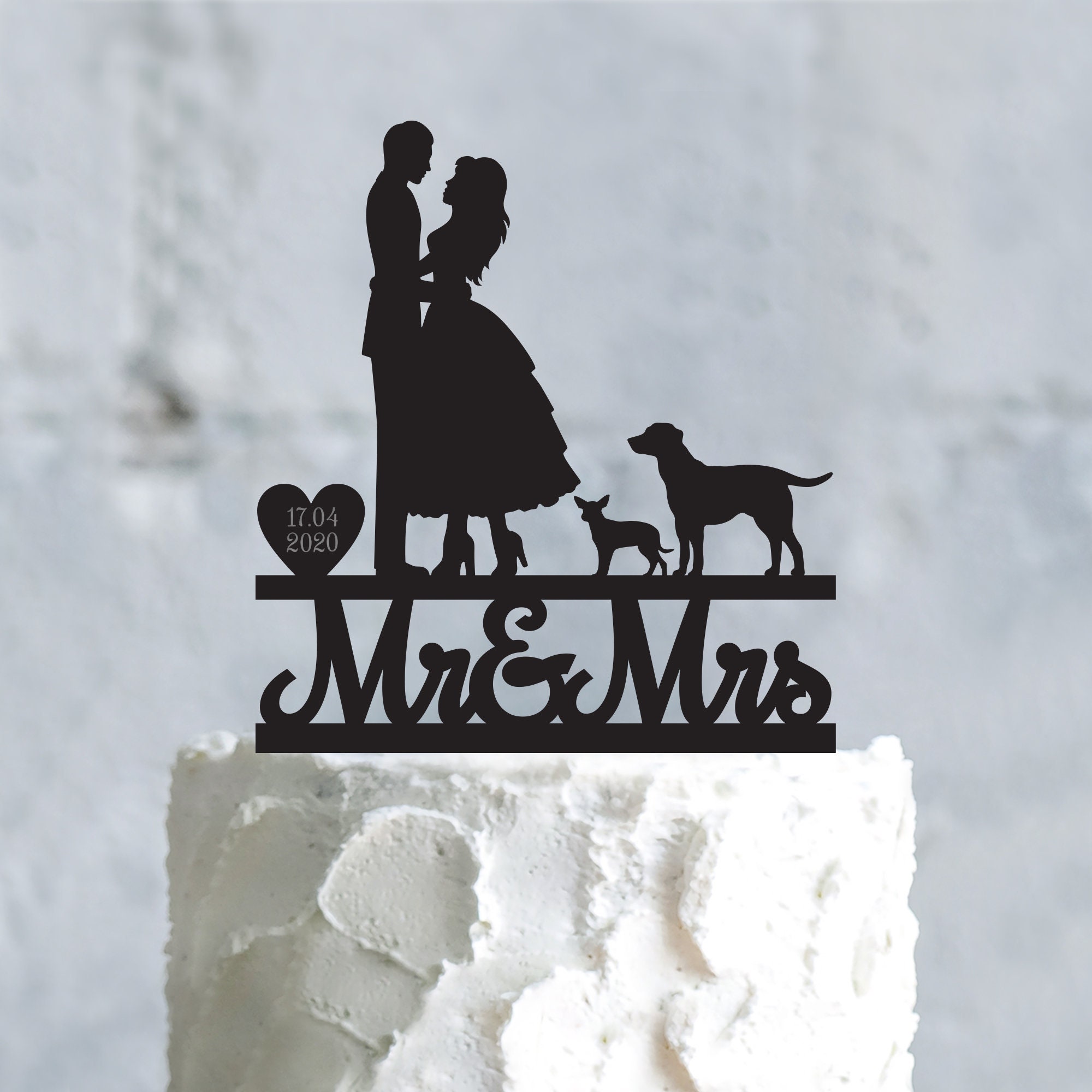 Labrador Retriever Bride and Groom Cake Topper Wedding With | Etsy