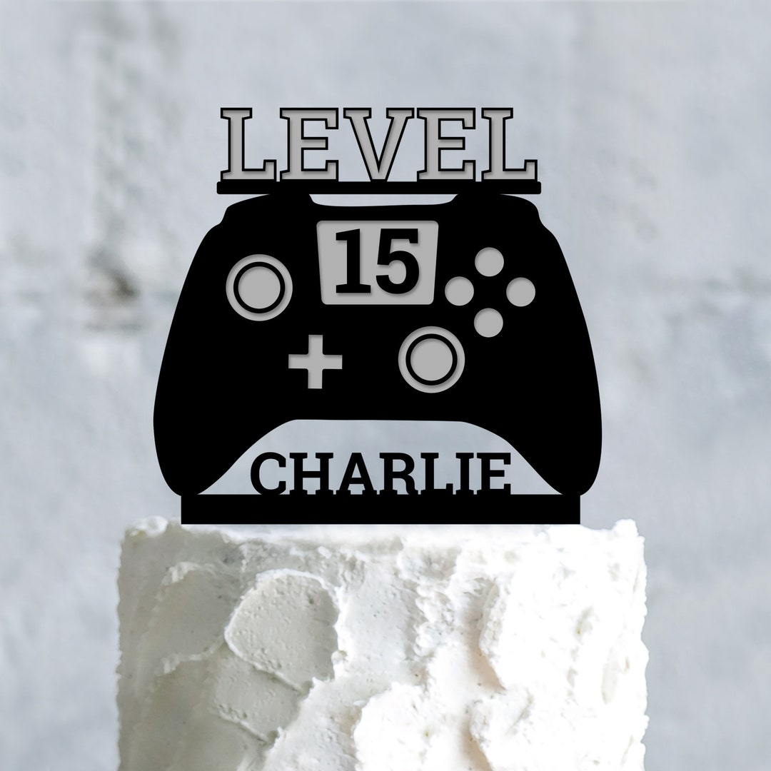 Gamer Birthday Cake Topper, Video Game Cake Topper, Game Controller ...