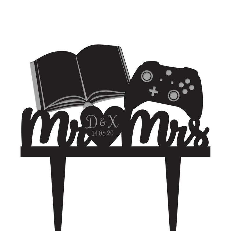 Video Gamer Book Themed Wedding Book Lover Gaming Personalized - Etsy