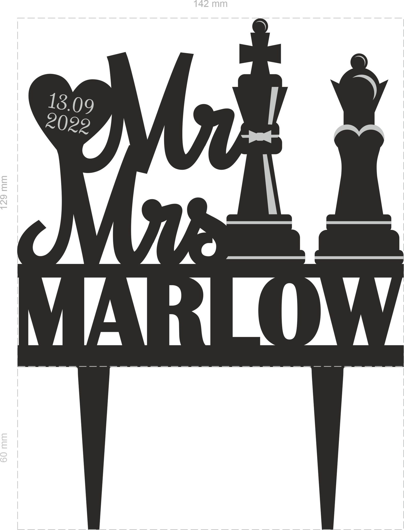 Chess Cake Topper Wedding,chess King and Queen Wedding Cake Topper ...