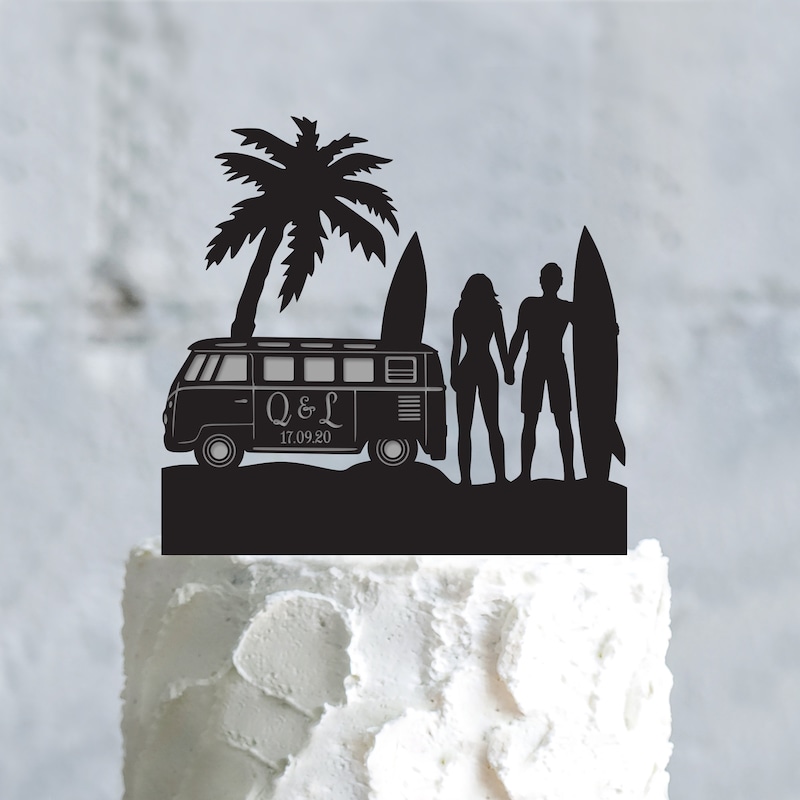 Surfing Cake Topper - Etsy
