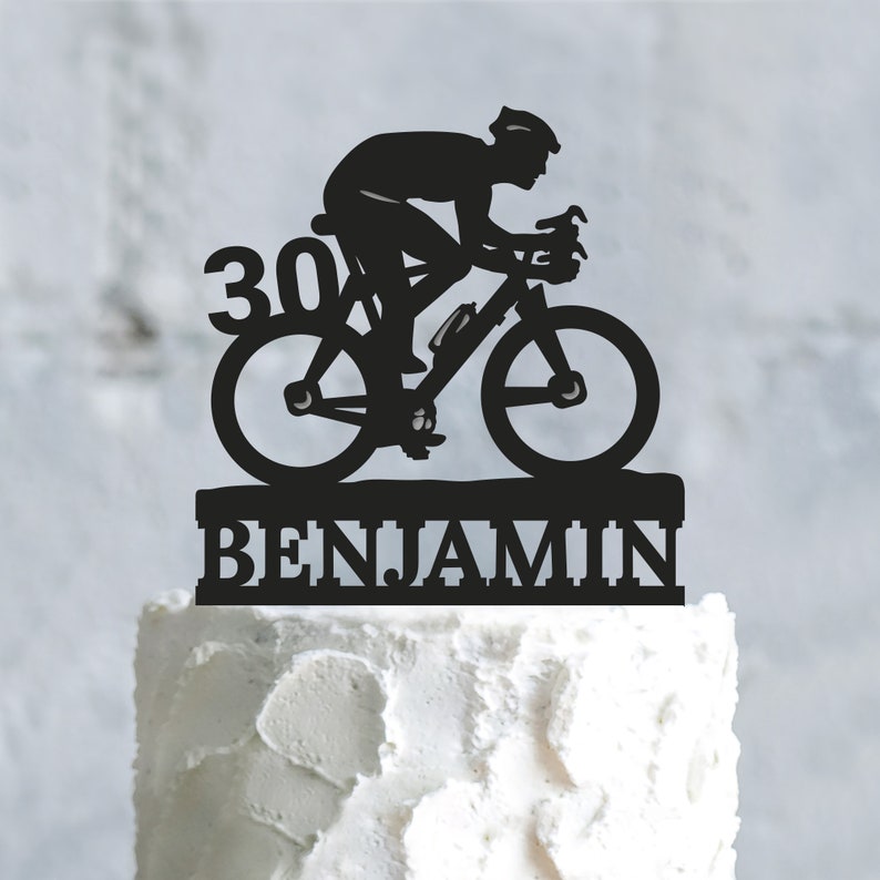 Custom Cycling Birthday Bicycle Cake Topper Customized - Etsy