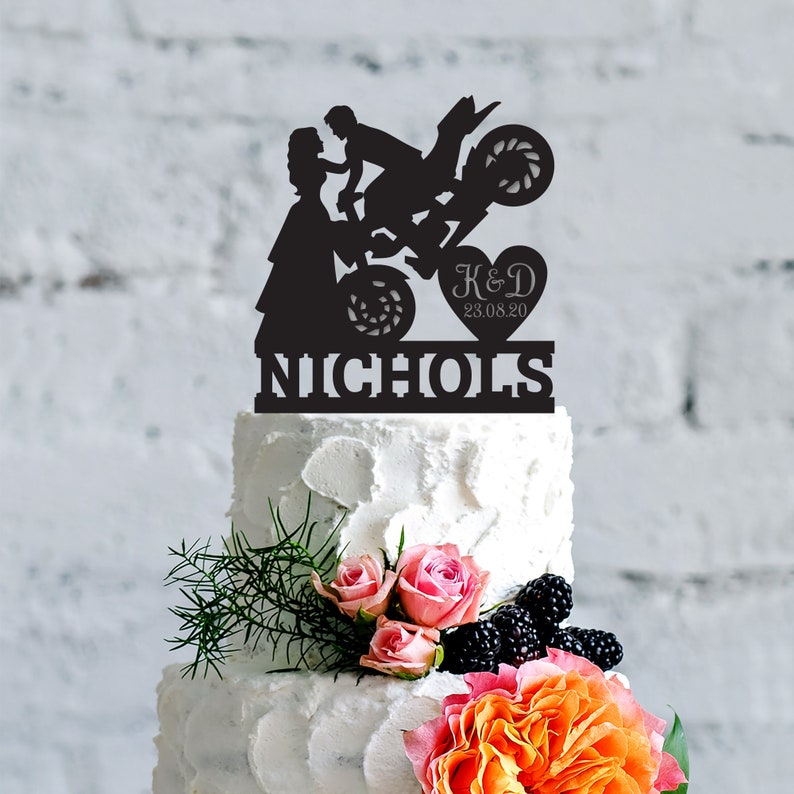 Custom Motorcycle Wedding Personalized Bike Cake | Etsy