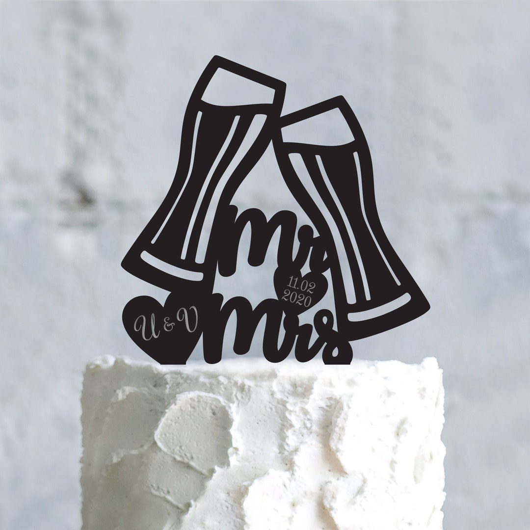 Beer Glass Cake Topper Wedding,beer Party Cheers and Beer Themed ...