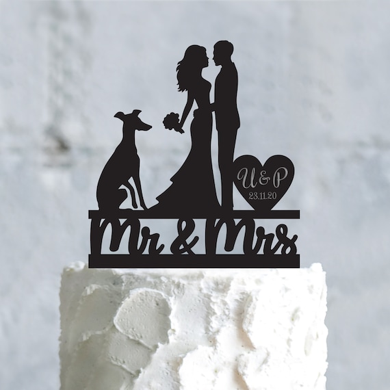 Italian Greyhound Bride and Groom Cake Topper With Grey Hound - Etsy ...
