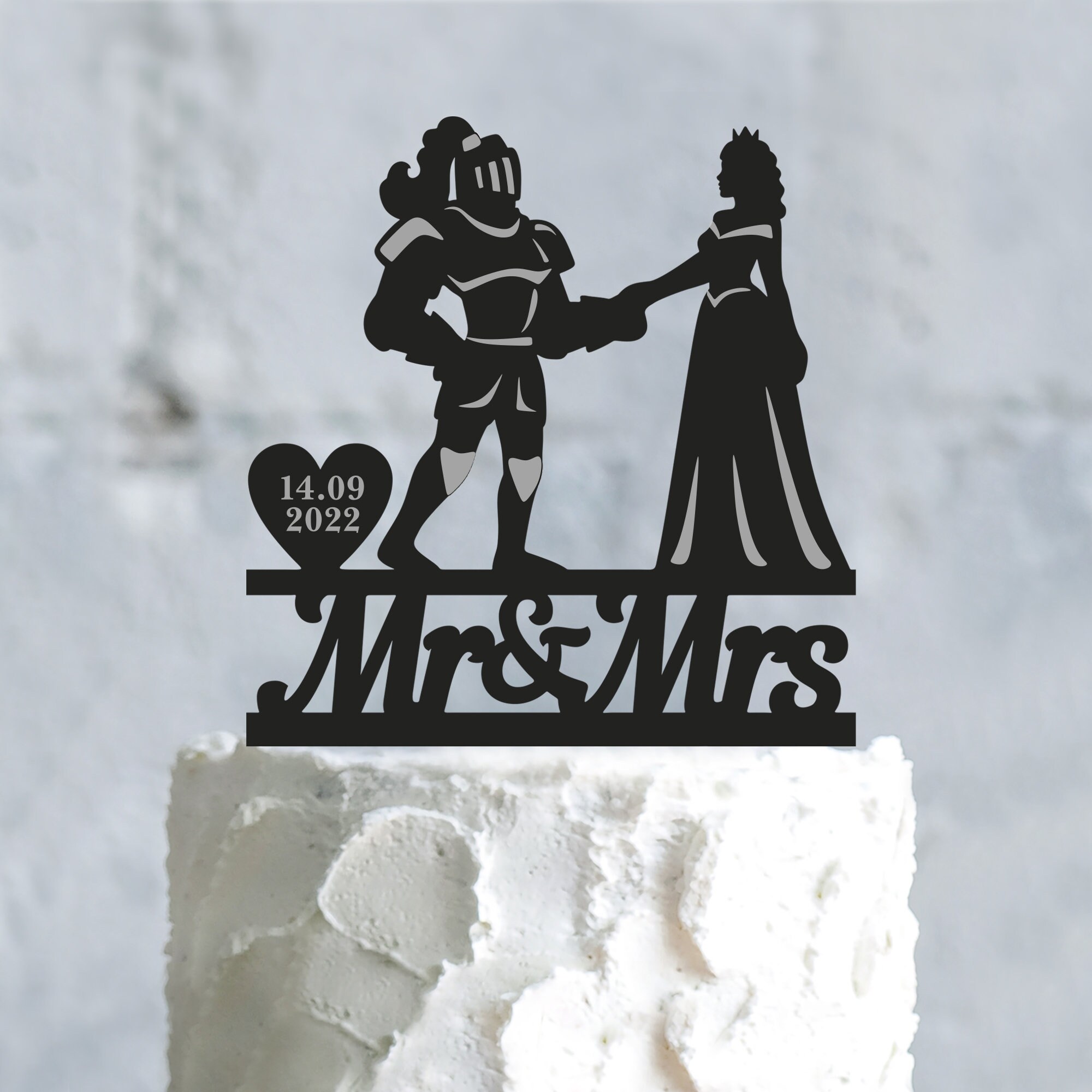 Princess and Knight Wedding Cake TopperPrincess Wedding Cake | Etsy