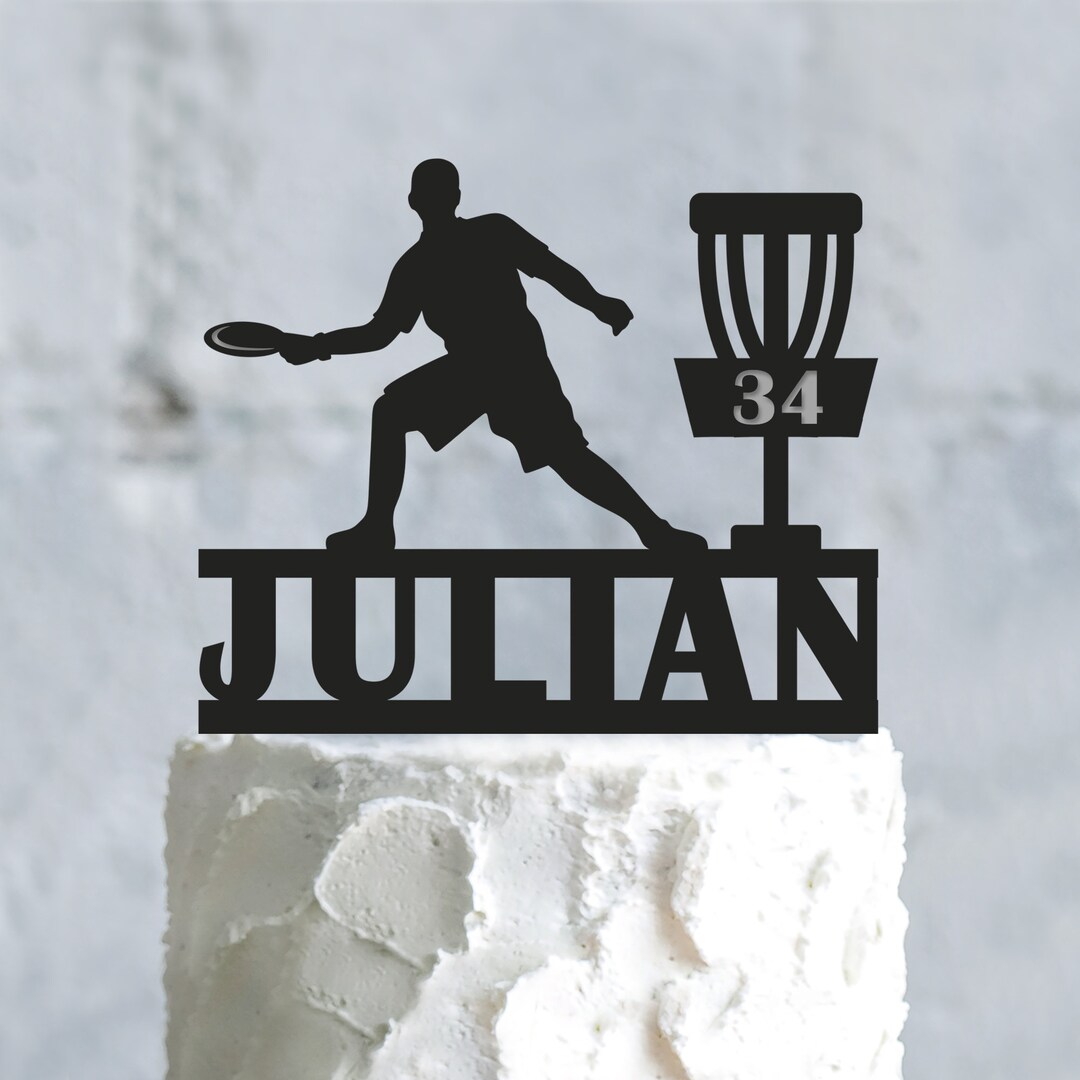 Custom Frisbee Golf Cake Topper,disc Golf Cake Topper Birthday,frisbee ...
