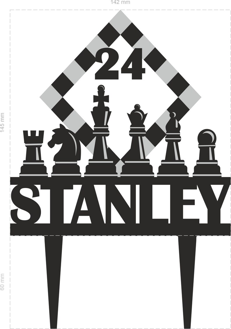 Chess cake topper birthdayChess board birthday cake | Etsy