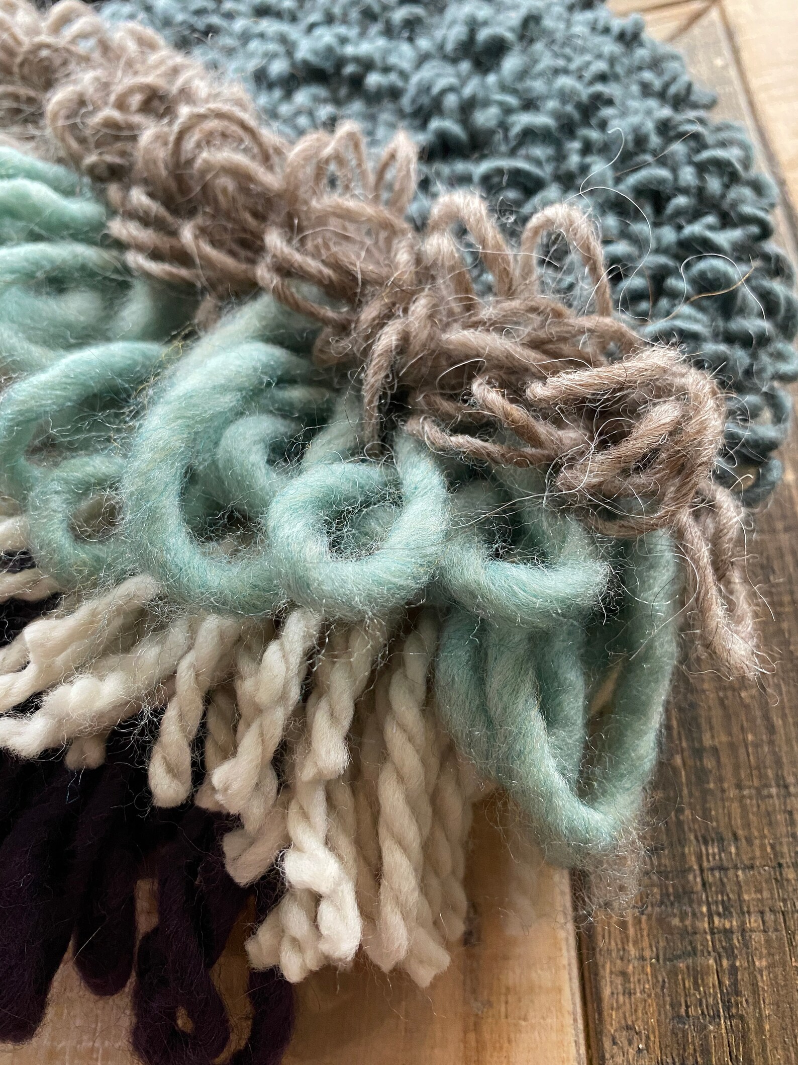 8 Punch Needle Fiber Art Wall Hanging ariel | Etsy