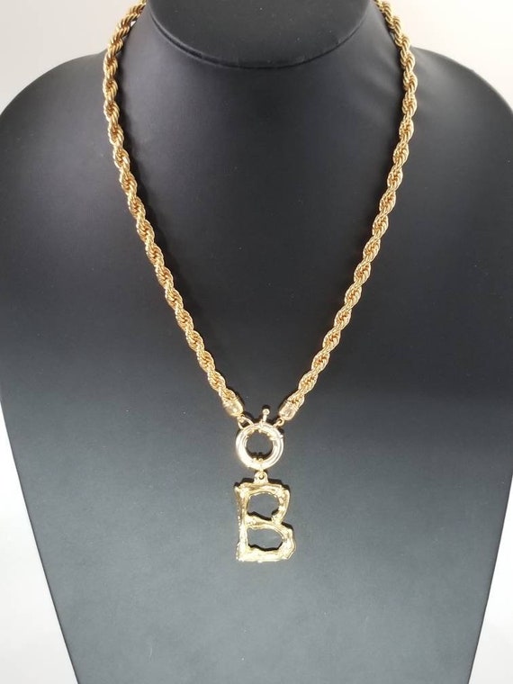 Gold Plated Chain Letter Necklaceinitial Letter Necklace5 - Etsy UK