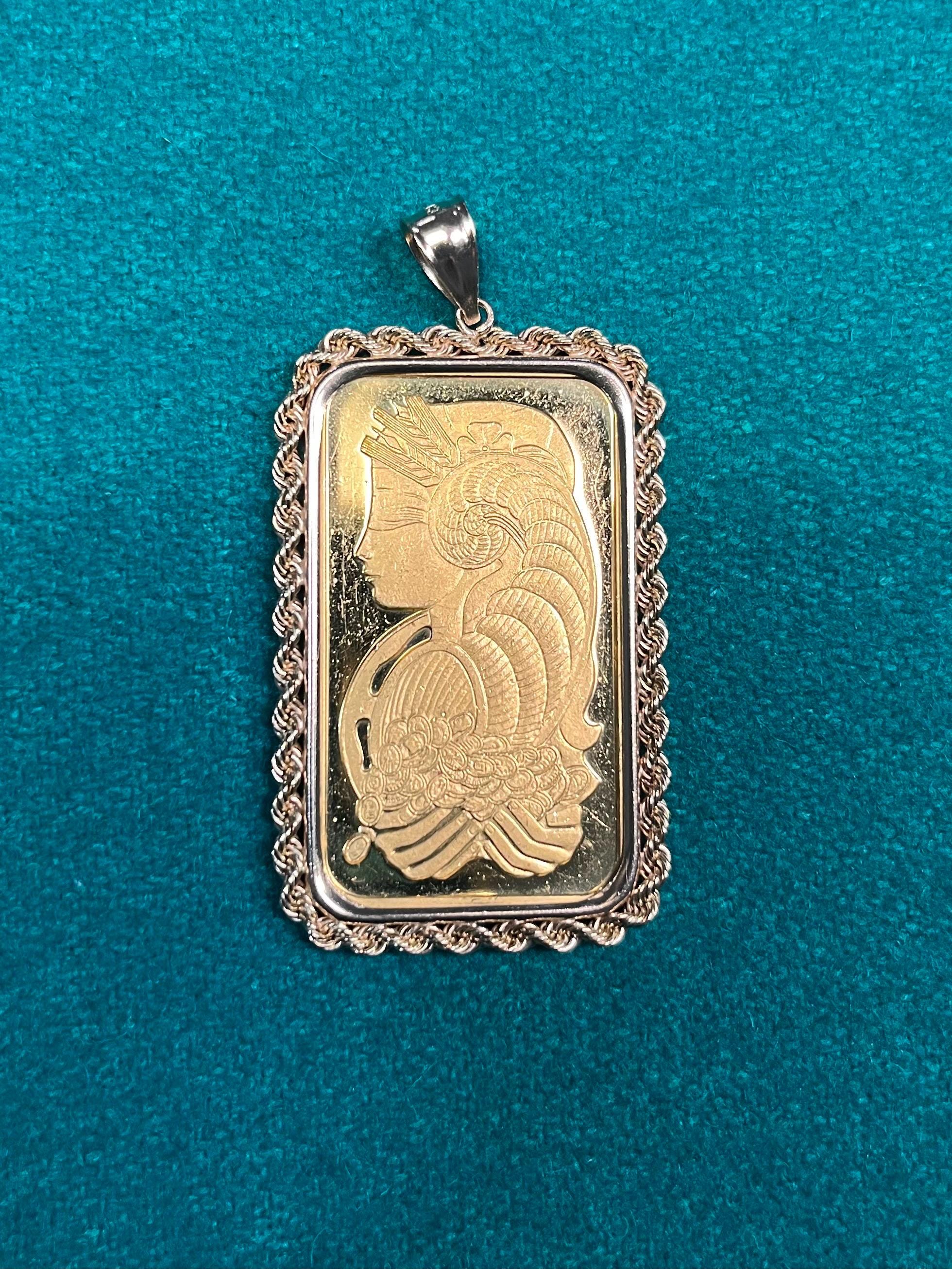1 Ounce Gold Pamp Suisse Lady Fortuna Pendant - Etsy