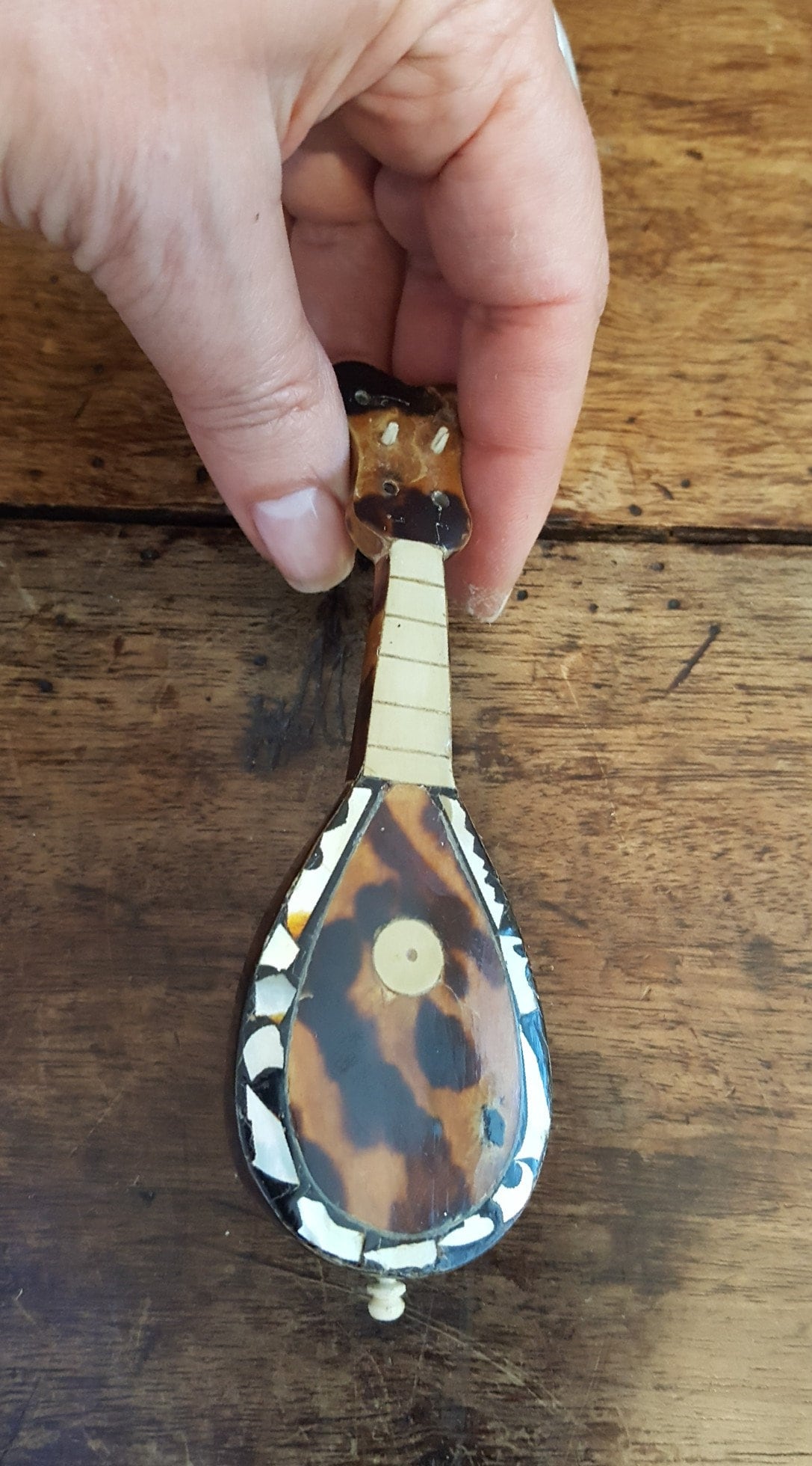 Vintage Miniature Faux Tortoise Shell Mandolin, Guitar and Other String ...