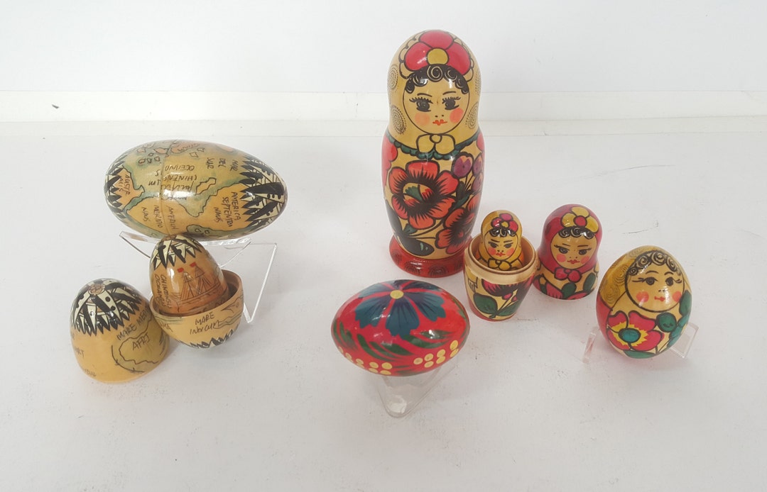 Unusual Russian Nesting Dolls and Nesting Eggs Purchased in St ...