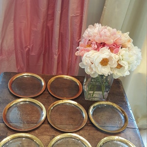 8 Annie Glass Desert Plates : Roman Antique Gold. - Etsy