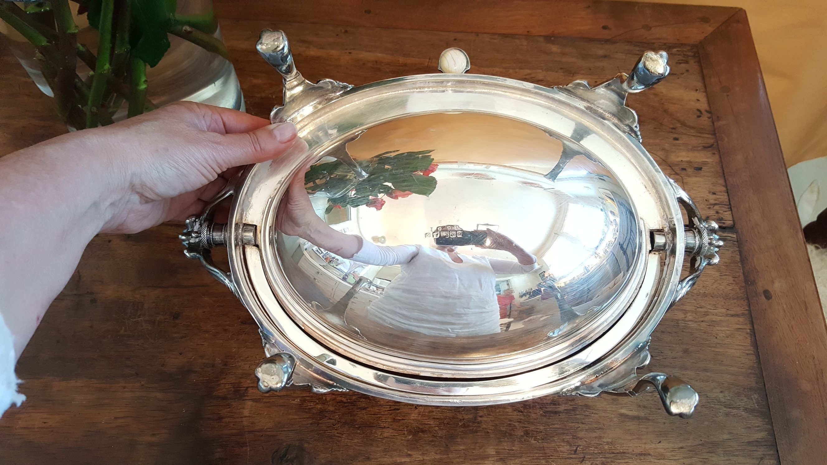Vintage Silver Plate Revolving Domed Breakfast Server- Buffet Server - Etsy