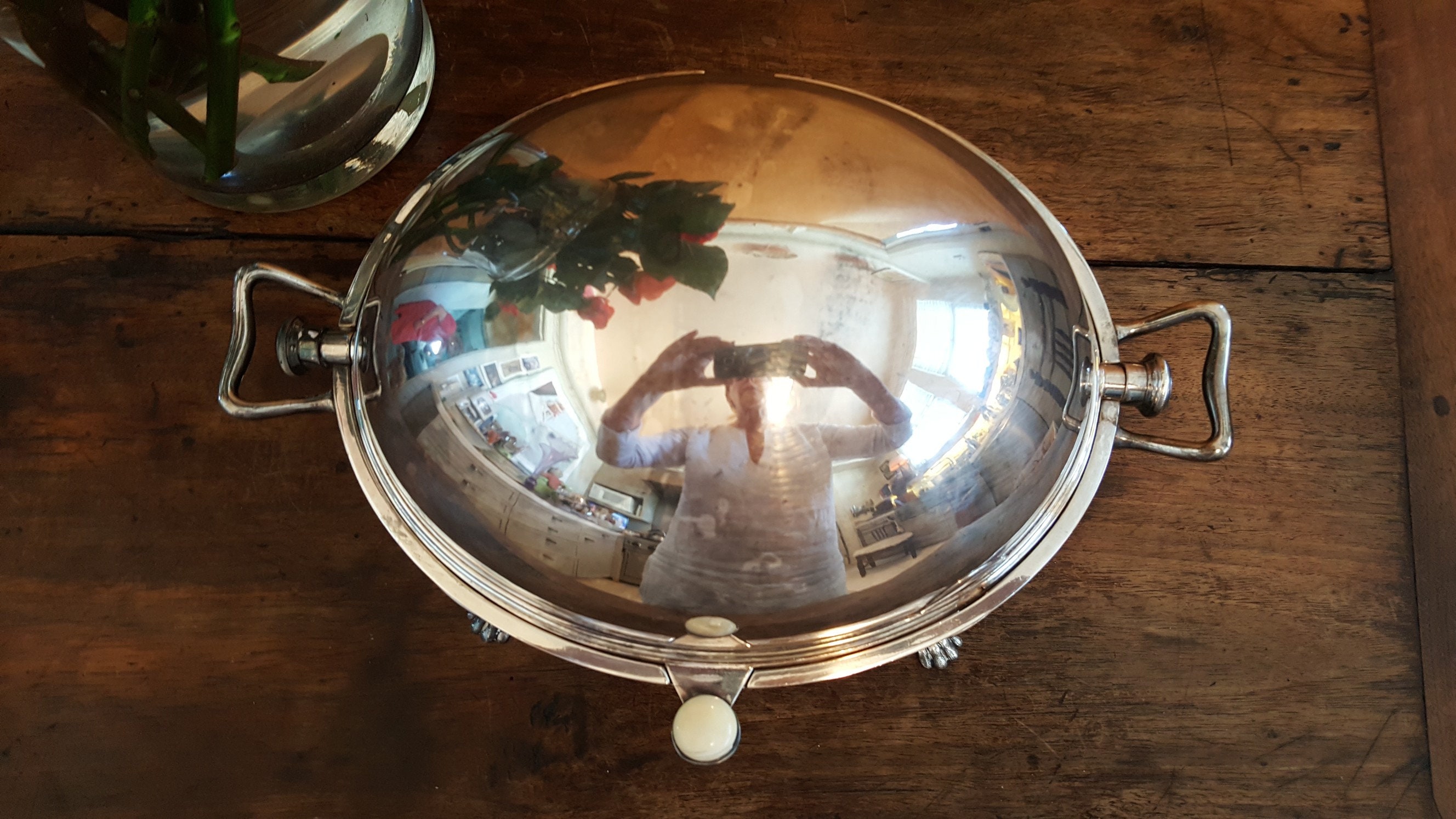 Victorian Silver Plated English Breakfast- Domed Buffet Server on Claw ...