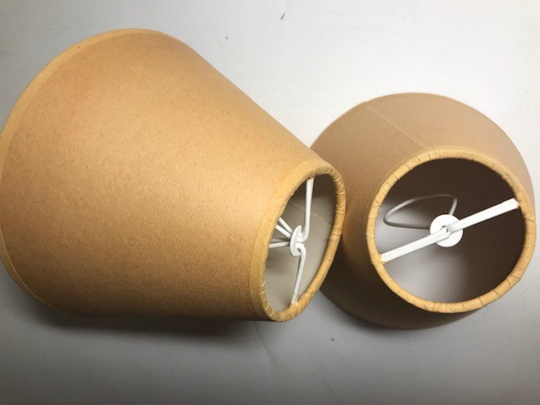 Pair of Parchment Paper Clip on Shades for Wall Sconce - Etsy