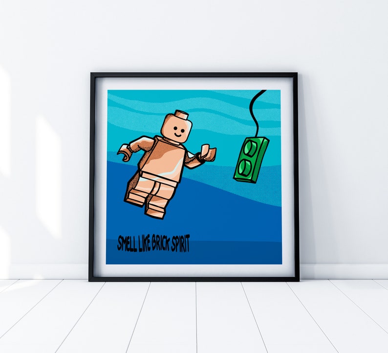 Pop Art Afol Poster Drawing Bricks Illustration Poster Art Contemporary ...