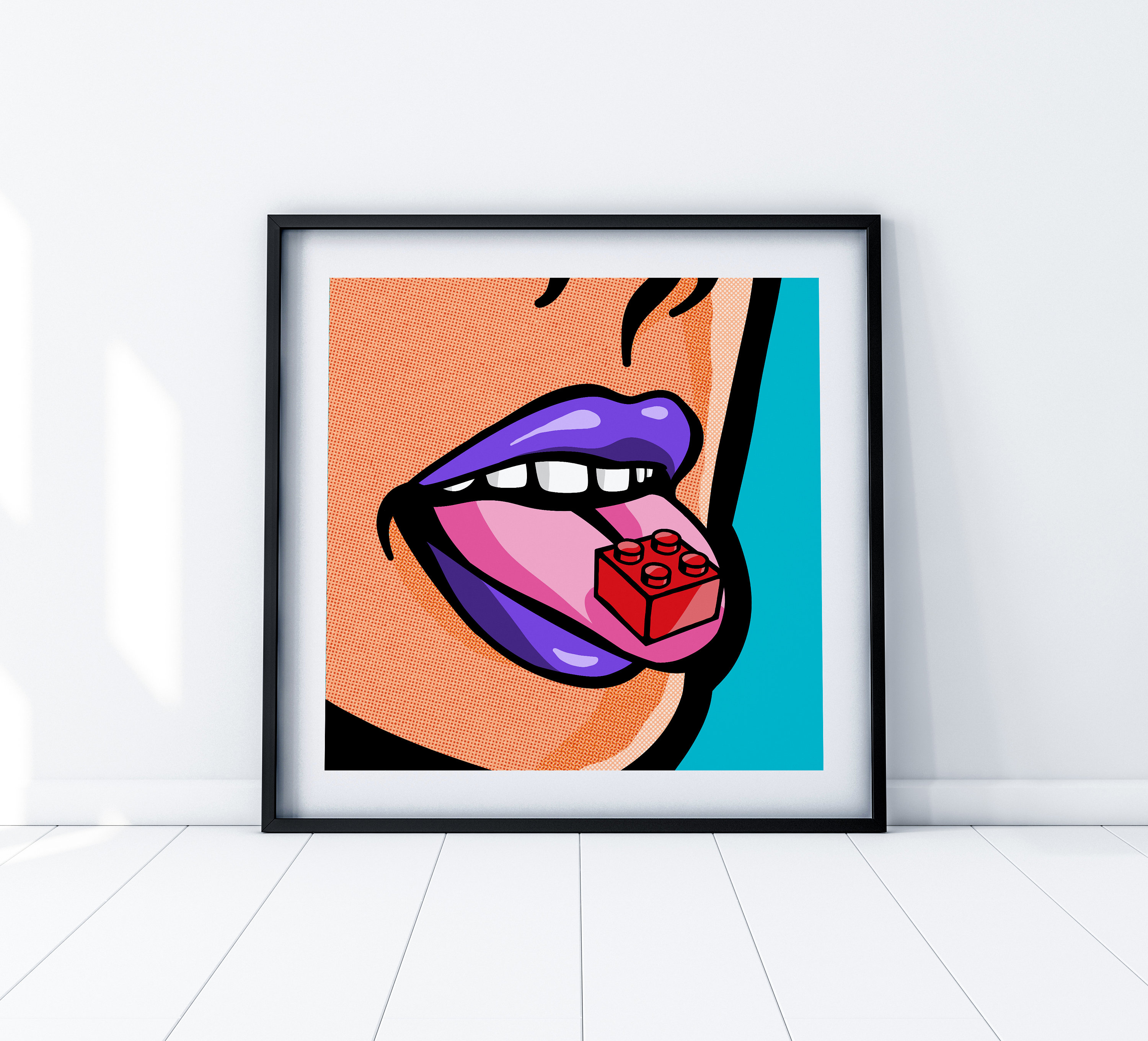 Pop Art Afol Poster Drawing Bricks Illustration Poster Art Contemporary ...