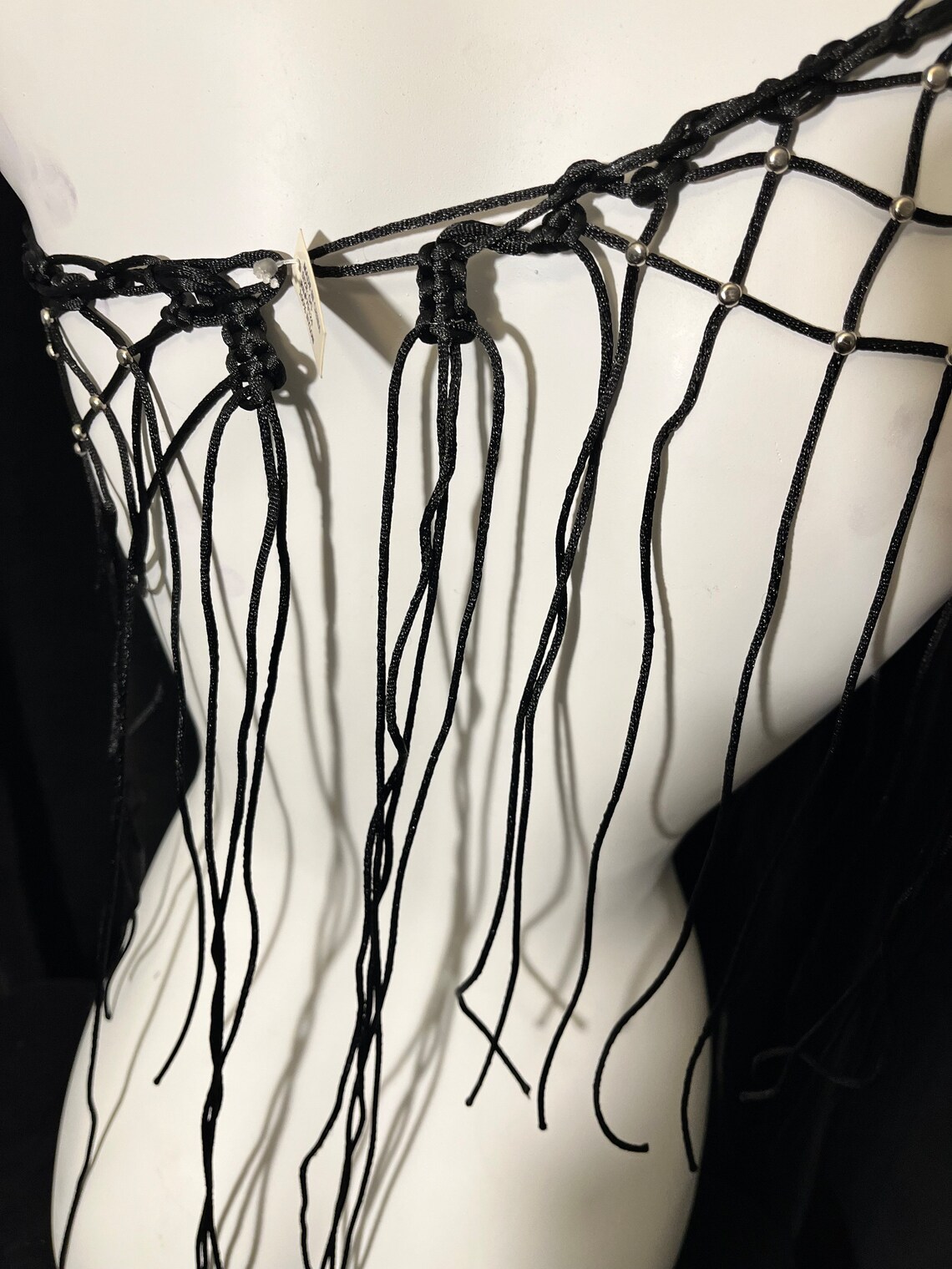 Vintage 90s Fishnet With Metal Beading Swim Cover - Etsy