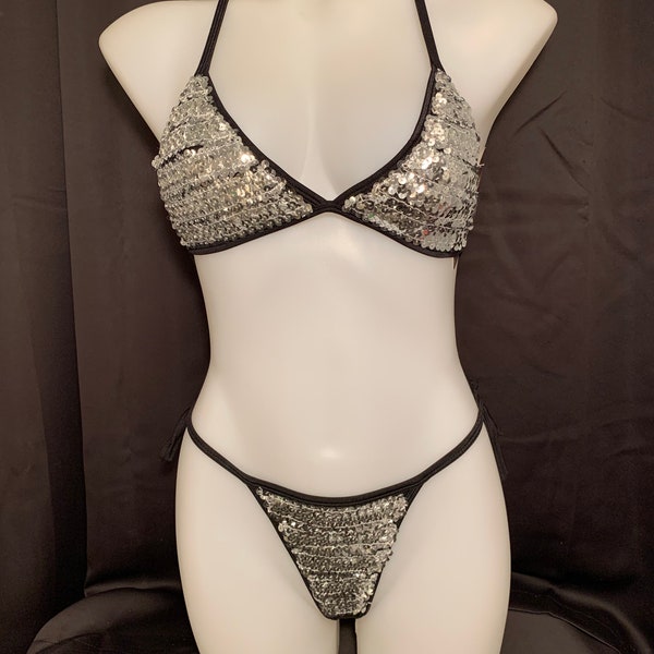 Silver Bikini - Etsy